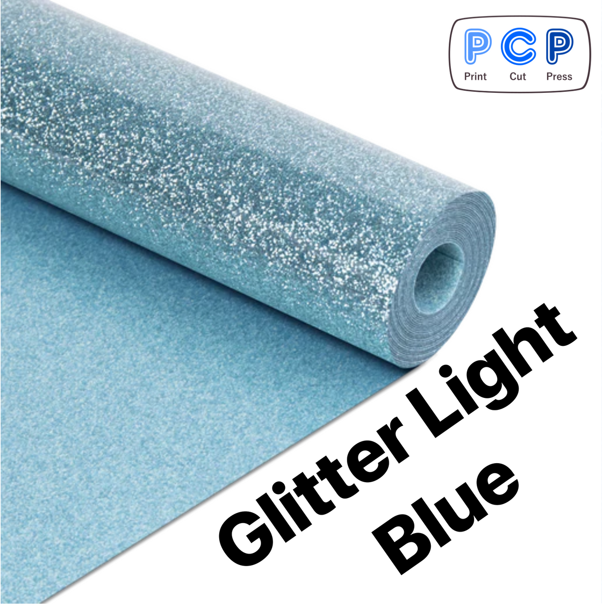 Glitter Light Blue HTV Vinyl 25cm x 50cm – Print Cut Press