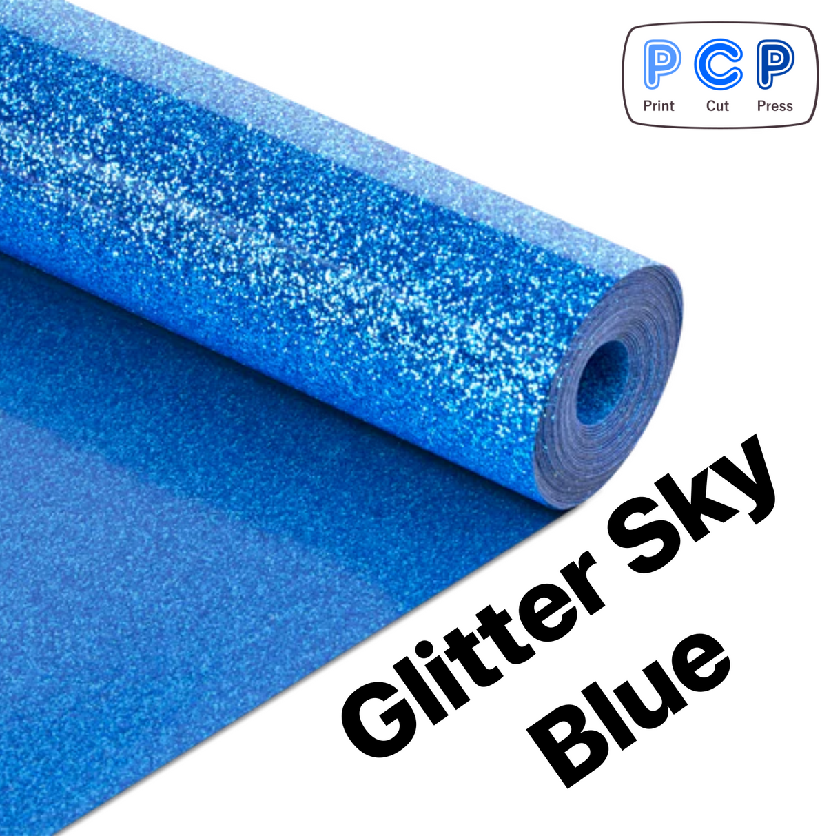 Glitter Sky Blue HTV Vinyl 25cm x 50cm – Print Cut Press
